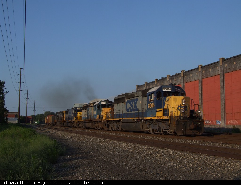 CSX 8064 leads a westbound